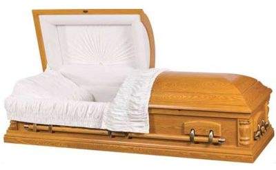 Cameron Oak Veneer Wood Casket